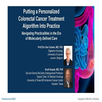 Putting a Personalized Colorectal Cancer Treatment Algorithm Into ...