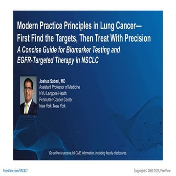 Modern Practice Principles in Lung Cancer—First Find the Targets, Then ...