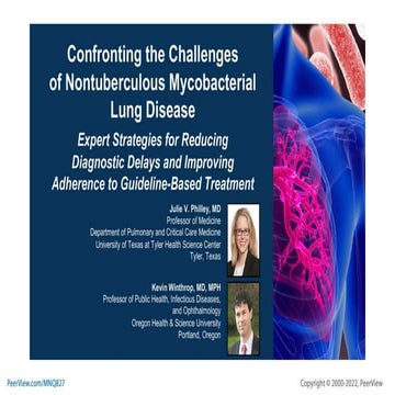 Confronting the Challenges of Nontuberculous Mycobacterial Lung Disease: Expert Strategies for ...
