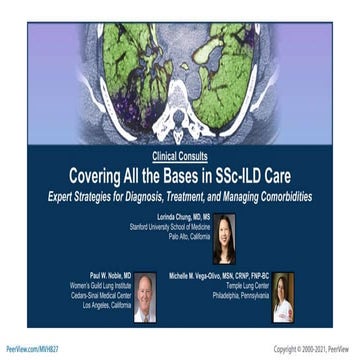 Covering All the Bases in SSc-ILD Care: Expert Strategies for Diagnosis ...