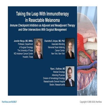 Taking the Leap With Immunotherapy in Resectable Melanoma: Immune ...