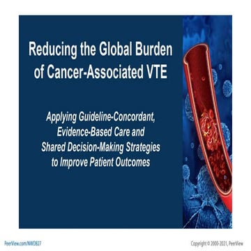 Reducing the Global Burden of Cancer-Associated VTE: Applying Guideline ...