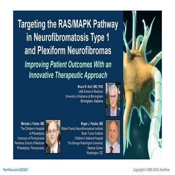 Targeting the RAS/MAPK Pathway in Neurofibromatosis Type 1 and ...
