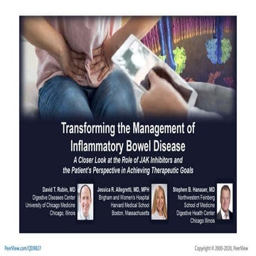 Transforming the Management of Inflammatory Bowel Disease: A Closer Look at the Role of JAK ...
