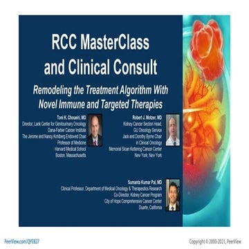 RCC MasterClass and Clinical Consult: Remodeling the Treatment ...