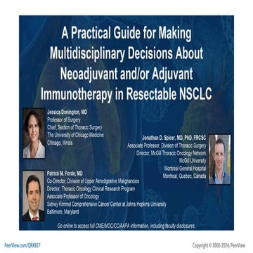 A Practical Guide For Making Multidisciplinary Decisions About Neoadjuvant And Or Adjuvant