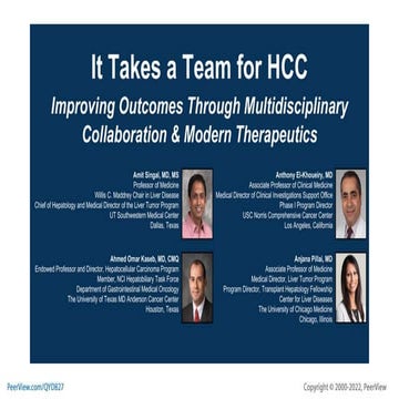 It Takes a Team for HCC: Improving Outcomes Through Multidisciplinary ...