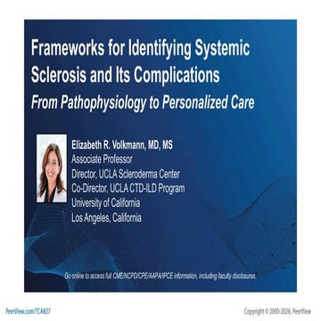 Frameworks for Identifying Systemic Sclerosis and Its Complications ...