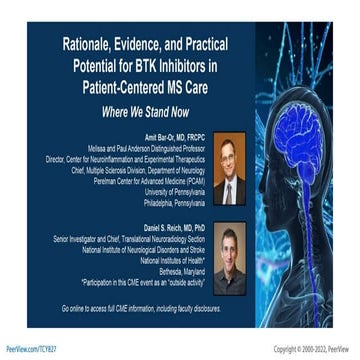 Rationale, Evidence, and Practical Potential for BTK Inhibitors in ...