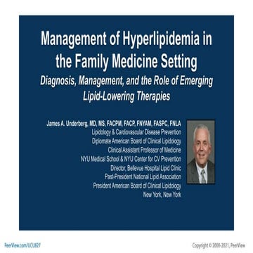 Management of Hyperlipidemia in the Family Medicine Setting: Diagnosis ...