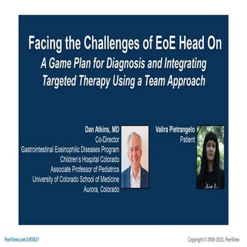 Facing the Challenges of EoE Head On: A Game Plan for Diagnosis and ...
