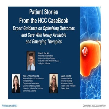 Patient Stories From the HCC CaseBook: Expert Guidance on Optimizing ...