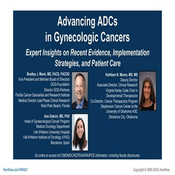 Advancing ADCs in Gynecologic Cancers: Expert Insights on Recent ...
