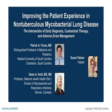 Improving the Patient Experience in Nontuberculous Mycobacterial Lung Disease: The Intersection ...