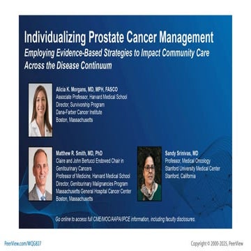 Individualizing Prostate Cancer Management: Employing Evidence-Based ...