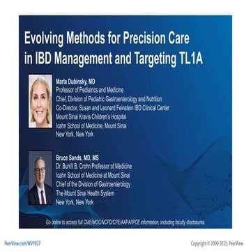 Evolving Methods for Precision Care in IBD Management and Targeting ...