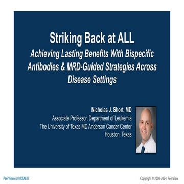 Striking Back at ALL: Achieving Lasting Benefits with Bispecific ...