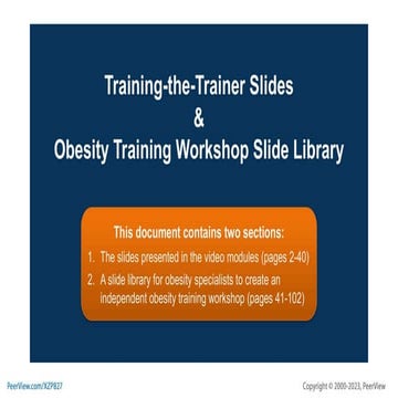 Leading the Charge to Change the Obesity Narrative: Supporting Primary ...