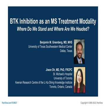BTK Inhibition as an MS Treatment Modality: Where Do We Stand and Where ...