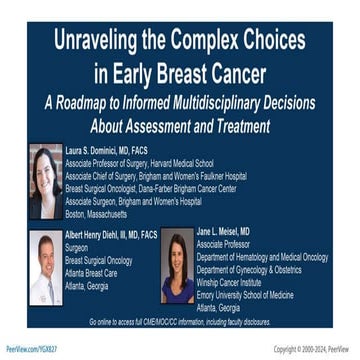 Unraveling the Complex Choices in Early Breast Cancer: A Roadmap to ...