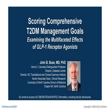 Scoring Comprehensive T2DM Management Goals: Examining the Multifaceted ...