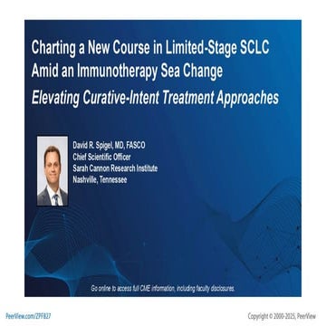 Charting a New Course in Limited-Stage SCLC Amid an Immunotherapy Sea ...