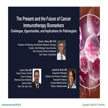 The Present and the Future of Cancer Immunotherapy Biomarkers ...