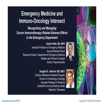 Emergency Medicine and Immuno-Oncology Intersect: Recognizing and ...