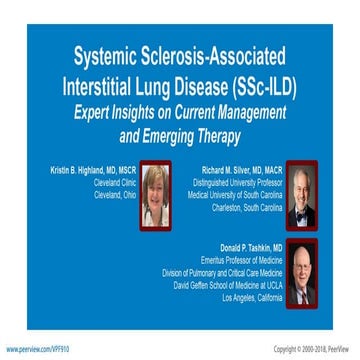 Systemic Sclerosis-Associated Interstitial Lung Disease (SSc-ILD): Expert Insights on Current ...