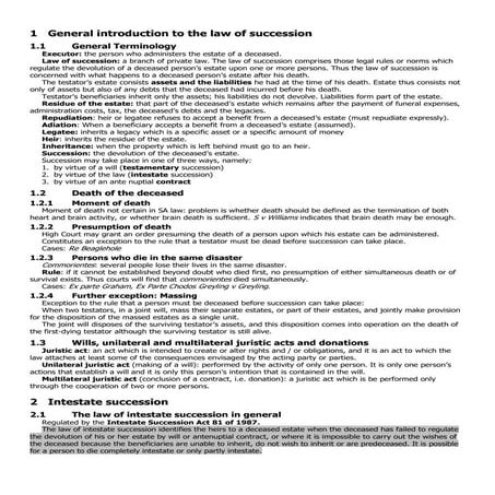 Law of succession-Notes for students studying law | DOC