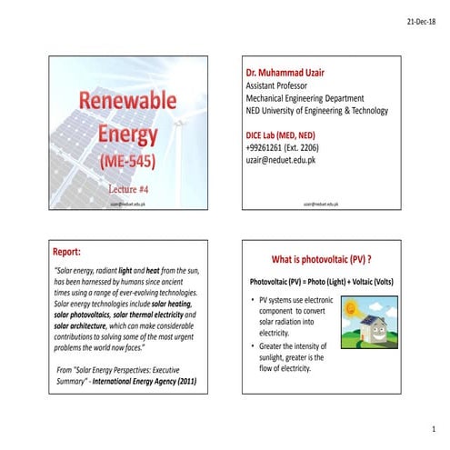 PhotoVoltaic Panel (Theory presentation).pdf