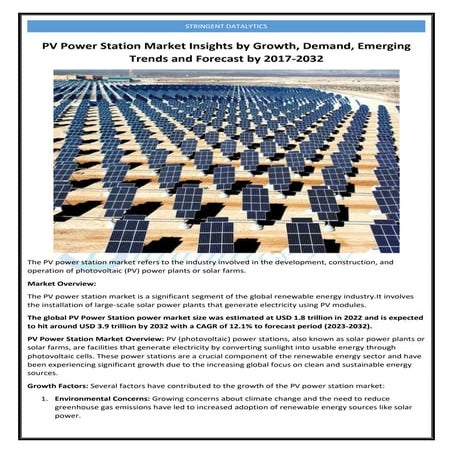PV Power Station Market Insights by Growth, Demand, Emerging Trends and ...