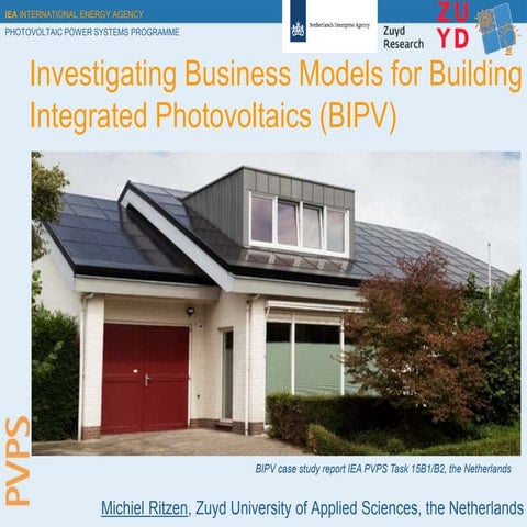 Investigating Business Models for Building Integrated Photovoltaics ...