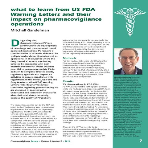 What to Learn from US FDA Warning Letters and Their Impact on ...