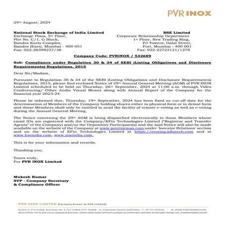 pvr cinemas india annual report 2024.pdf