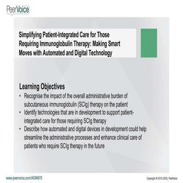 Simplifying Patient-Integrated Care for Those Requiring Immunoglobulin ...