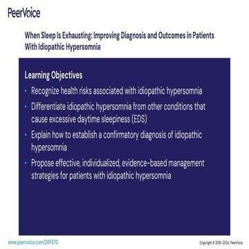 When Sleep Is Exhausting: Improving Diagnosis and Outcomes in Patients ...
