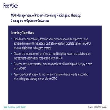 MDT Management of Patients Receiving Radioligand Therapy: Strategies to ...