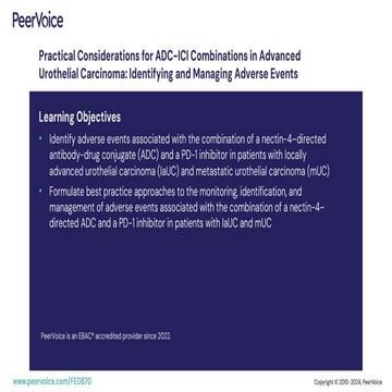 Practical Considerations for ADC-ICI Combinations in Advanced ...