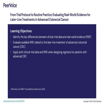 From Trial Protocol to Routine Practice: Evaluating Real-World Evidence ...