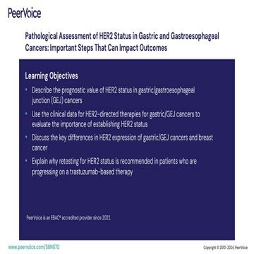 Pathological Assessment of HER2 Status in Gastric and Gastroesophageal ...