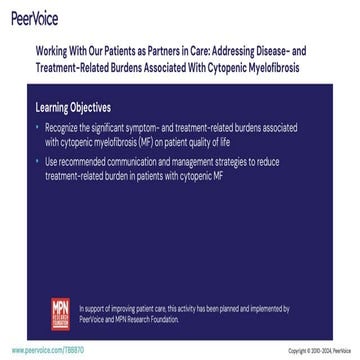 Working With Our Patients as Partners in Care: Addressing Disease- and ...