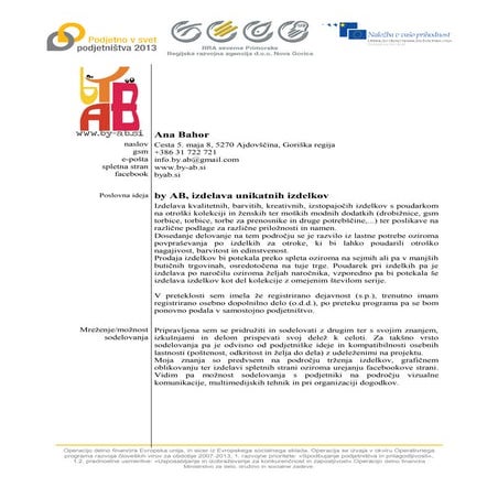 PVPS 2013 BSC Kranj: predstavitev – Jelovčan Neja | PDF