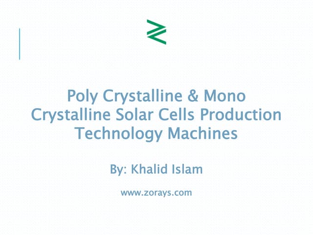 Monocrystalline silicon solar cells | PDF