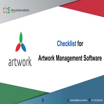 Checklist for artwork management software | PPTX