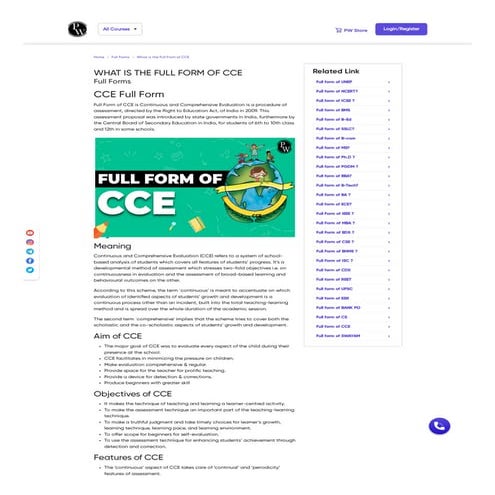 What is the Full Form of CCE-PW