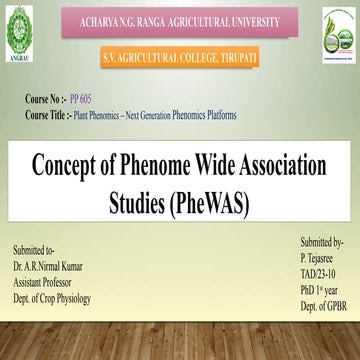 Phenome Wide Association Study - PWAS.pptx