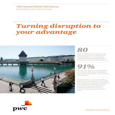 Etude PwC "18th Annual Global CEO Survey Insurance 2015" | PDF