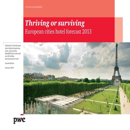 Pwc European Cities Hotel Forecast2013 | PDF