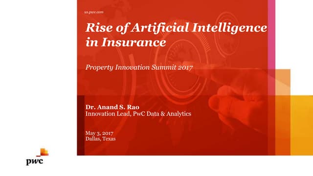 Importance of Artificial intelligence (AI) in Insurance | PPTX